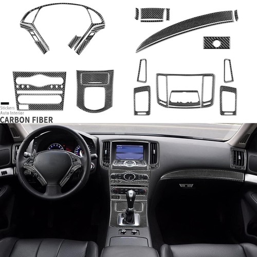 28Pcs Real Carbon Fiber Full Interior Kits Trim For Infiniti G35 G37 ...
