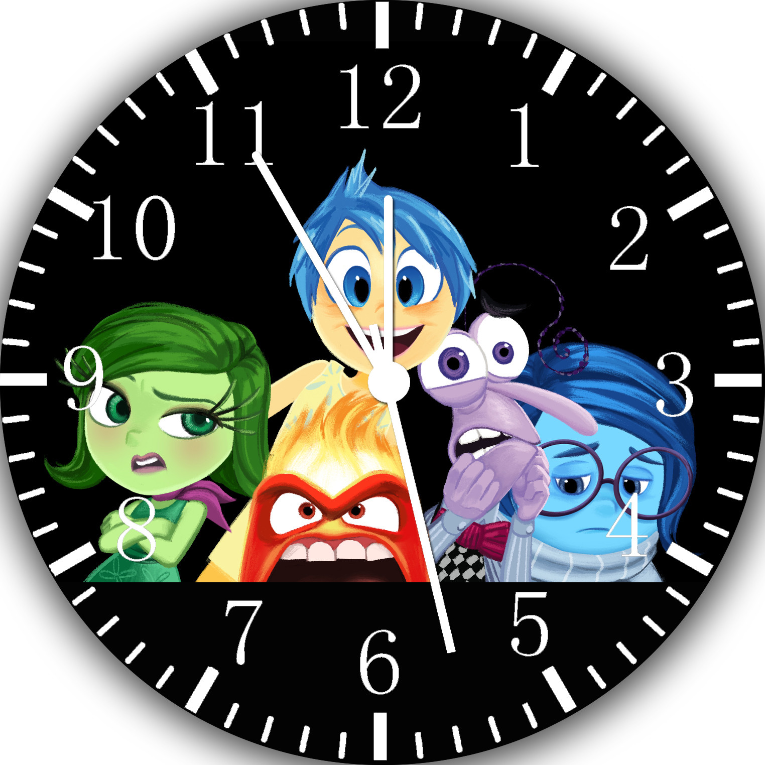 Disney Inside Out Frameless Borderless Wall Clock For Gifts or Home ...
