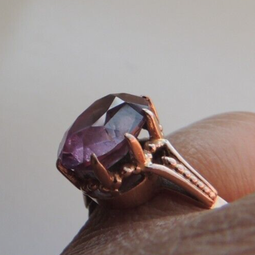 Vintage USSR 583,Rose Gold Ring With Alexandrite Size 9 | eBay