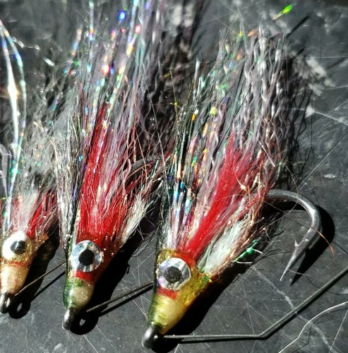 1/2 DOZEN SALTWATER FLY FISHING FLIES ANCHOVY ALF FRONTIER CO MINNOW ...
