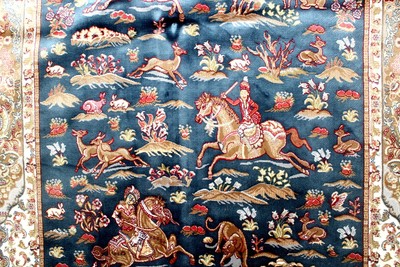 5X3 SPECTACULAR NEW 1000KPSI HI QLTY POWER LOOMED SILK QUOMM HUNTING ...