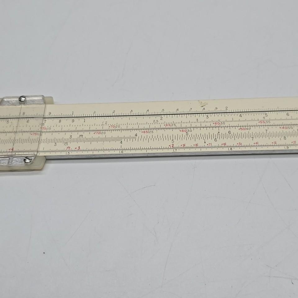 Vintage Pickett Model N 1010-T Trig Trigonometry Slide Rule White VTG ...