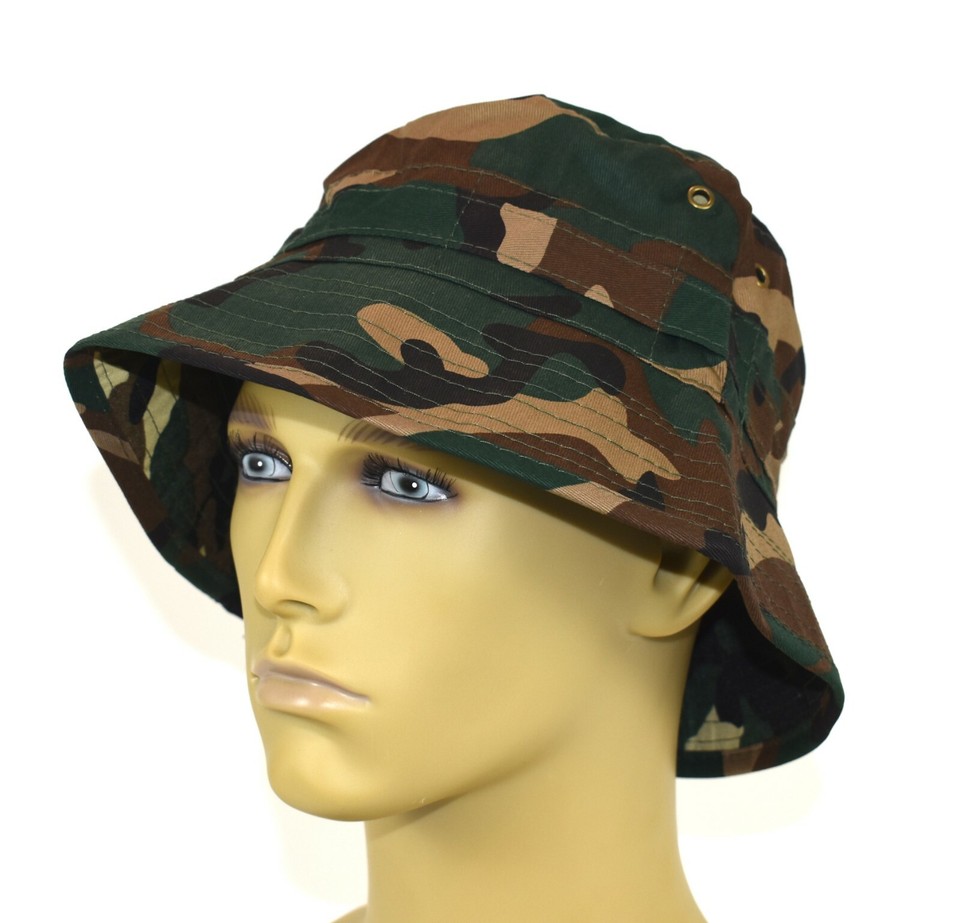 Camouflage Assie Bush Bucket Hat Army Camo | eBay