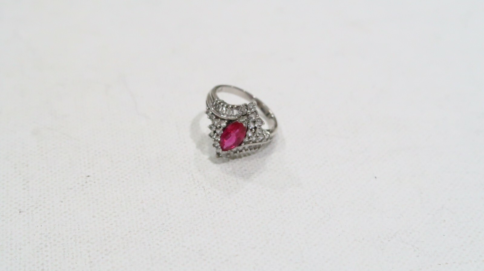 Sterling silver simulated ruby ring with Czs size 7 NWOT JCPenney | eBay
