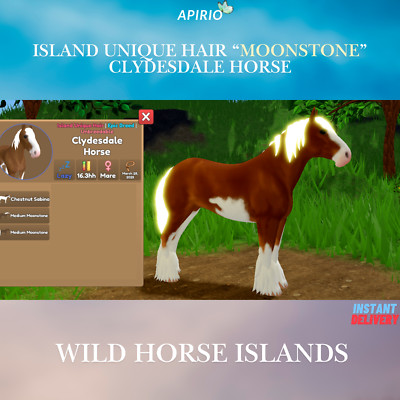 Wild Horse Islands 🌕 IUH Moonstone Clydesdale Horse🌕 INSTANT DELIVERY ...