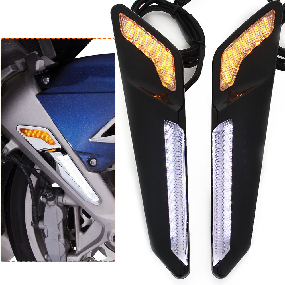 Motorcycle Fork Mounted Driving Lights Show Chrome Driving Lights Fork