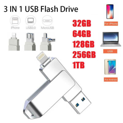 1TB USB3.0 Flash Drive Speicherstick OTG Für iPhone iPad iOS 32/64/128 ...