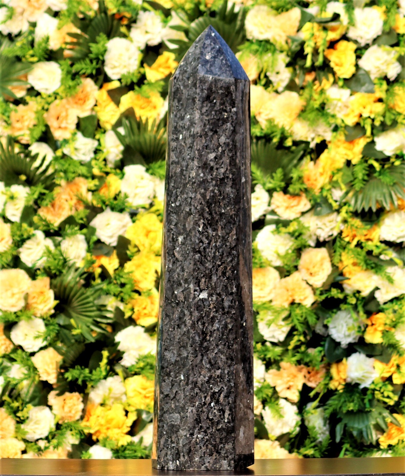 Giant 620MM Natural Blue Larvikite Healing Chakra 8 Faceted Obelisk ...