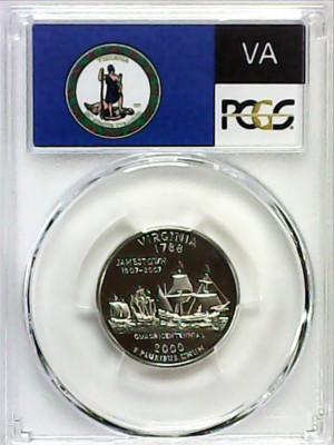 2000-S 25C State Quarter Virginia PCGS PR69 DCAM 90% Silver 22llor1020 ...