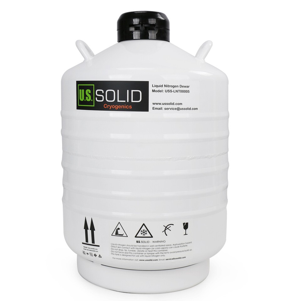 U.S. Solid 30L Cryogenic Container Liquid Nitrogen LN2 Tank, 50mm ...