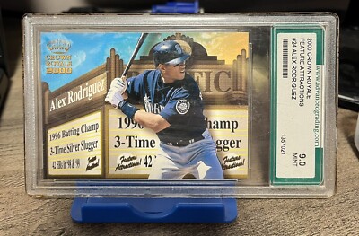 ALEX RODRIGUEZ 2000 CROWN ROYALE FEATURE ATTRACTIONS #24 AGS Graded 9 ...