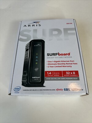 ARRIS SURFboard SB6190 DOCSIS 3.0 Cable Modem (Black) Nib New Sealed ...