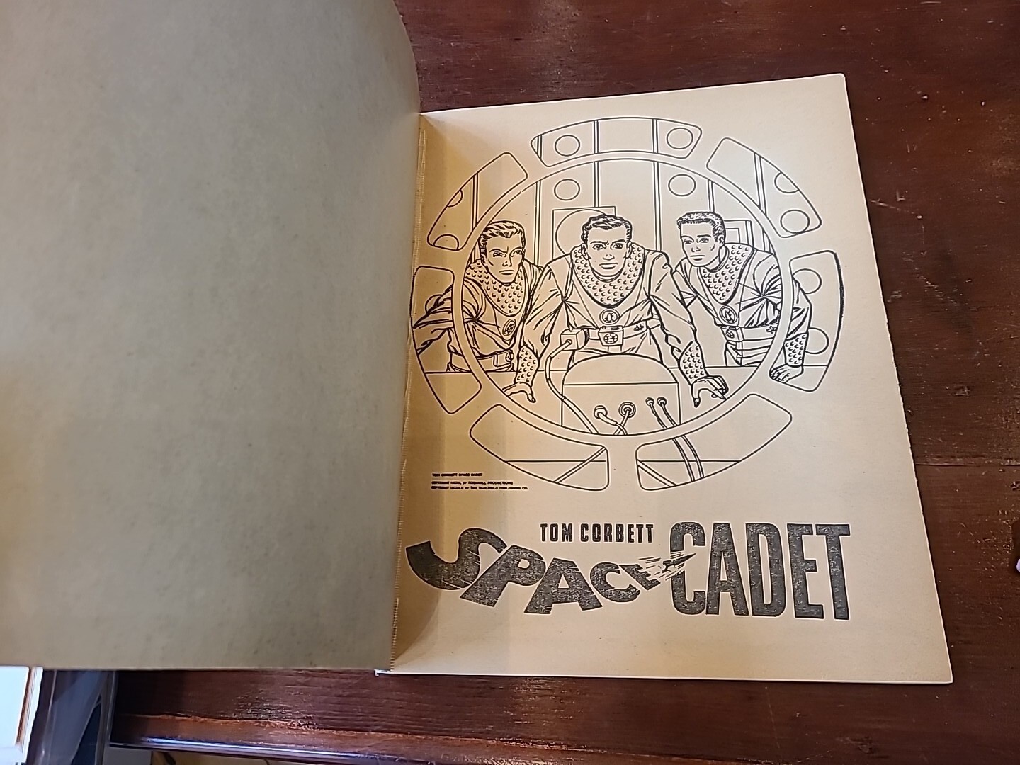 1950 Tom Corbett SPACE CADET Coloring Book UNCOLORED Saalfield 11 by 14 ...