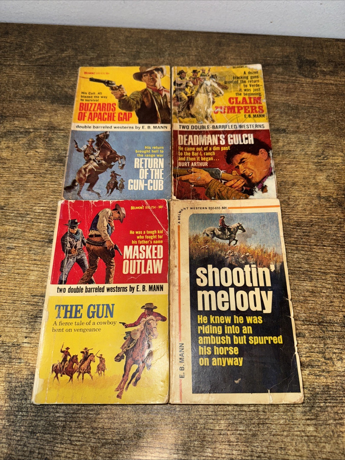 E.B. Mann lot of 7 stories in 4 paperback books 3 of the books "double ...