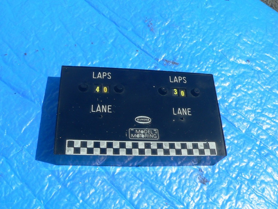 Aurora Model Motoring #1465 Two Lane Electric Lap Counter FOR TRACK HO ...