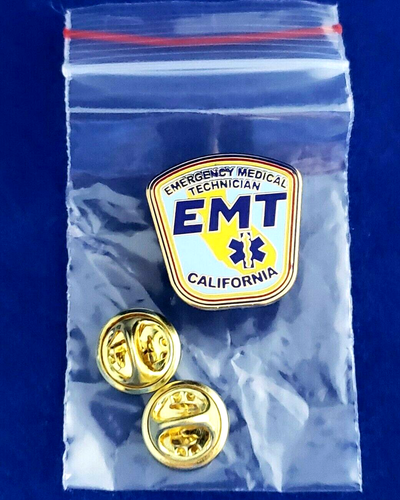 CALIFORNIA EMT PIN: 1" Size, Imitation Gold Pltd, Item #52 | eBay