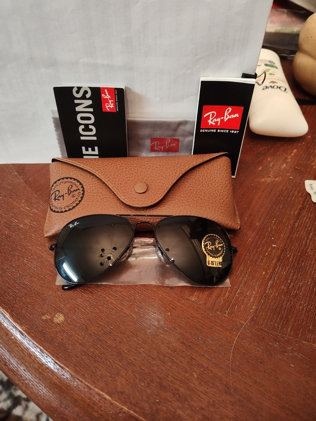 Ray-Ban RB3030 L0216 Aviator Men's Sunglasses (Blk Frame- Gray Lens ...