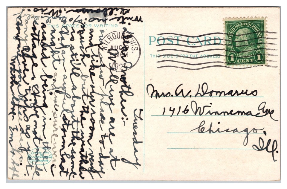 The Narrows Dells Of The Wisconsin Kilbourn WI Stamp 1924 Postmark ...