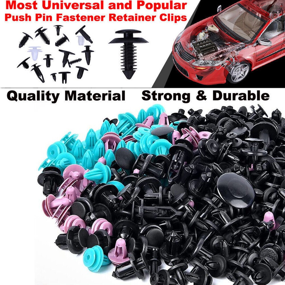 925PCS Car Body Plastic Auto Fasteners Push Trim Clips Pin Rivet Bumper ...