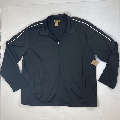 The Foundry Supply Mens Black Full Zip Jacket 2XL NEW Polyester Pin ...