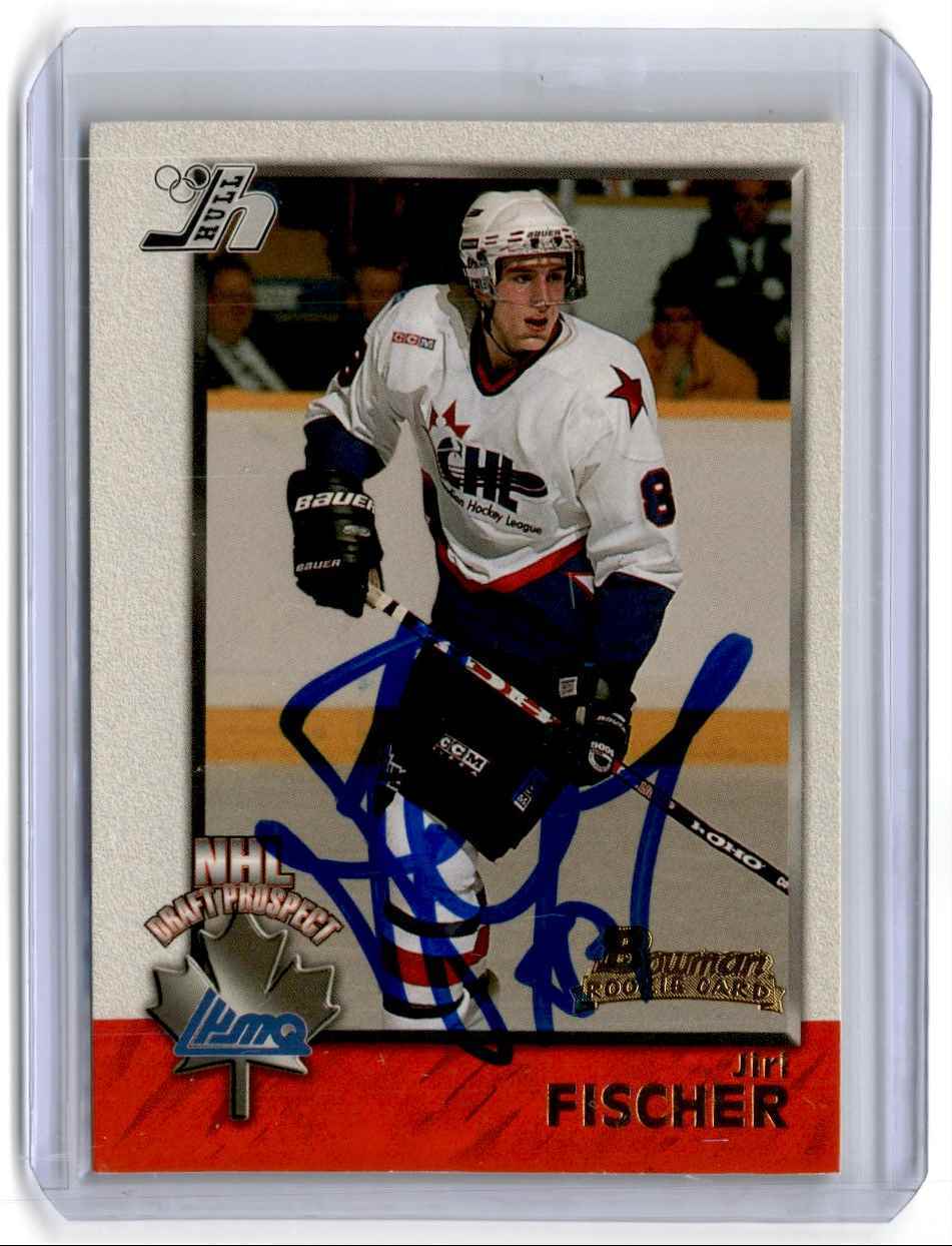 1998-99 Bowman CHL IP Auto No COA Jiri Fischer RC Auto Hull Olympique ...
