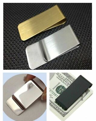 Metal Stainless Steel Money Cash Clip Collar Card Gift Mens Women ...