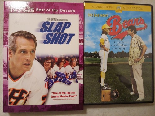 Slap Shot (DVD, 1977) & Bad News Bears (DVD, 1976) 1970's Sports Movie ...
