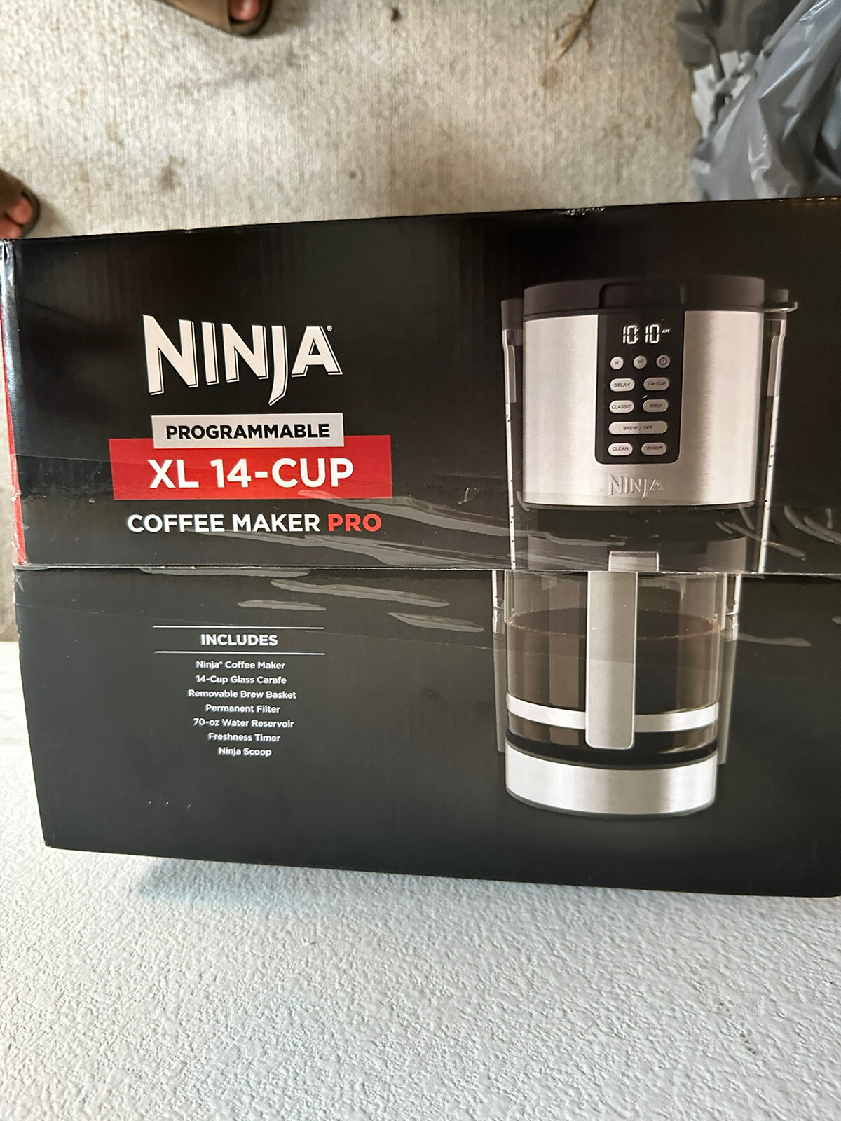 Ninja DCM201 Programmable XL 14-Cup Coffee Maker PRO - Stainless Steel ...