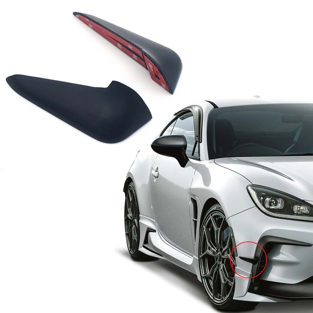 Pair Fit For 2022 2023 Toyota GR86 Front Bumper Canard Matte Black Left ...