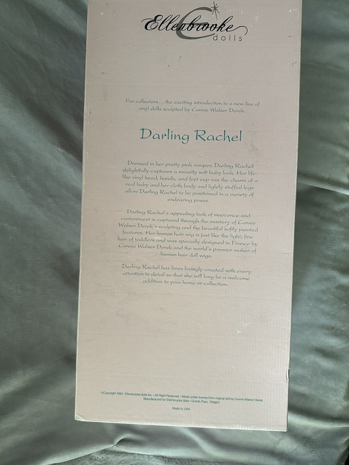 Darling Rachel -Connie Walser Derek Ellenbrooke Dolls Original Signed ...