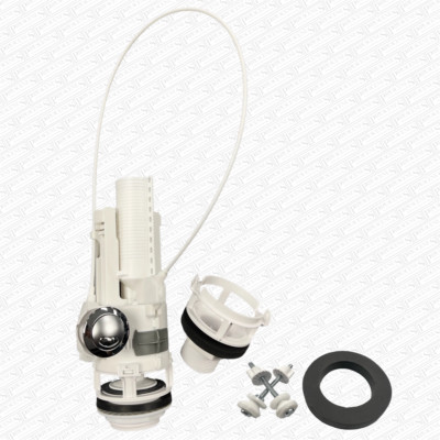 Toilet Push Button Dual Flush Cistern Syphon Valve with EXTRA LONG ...