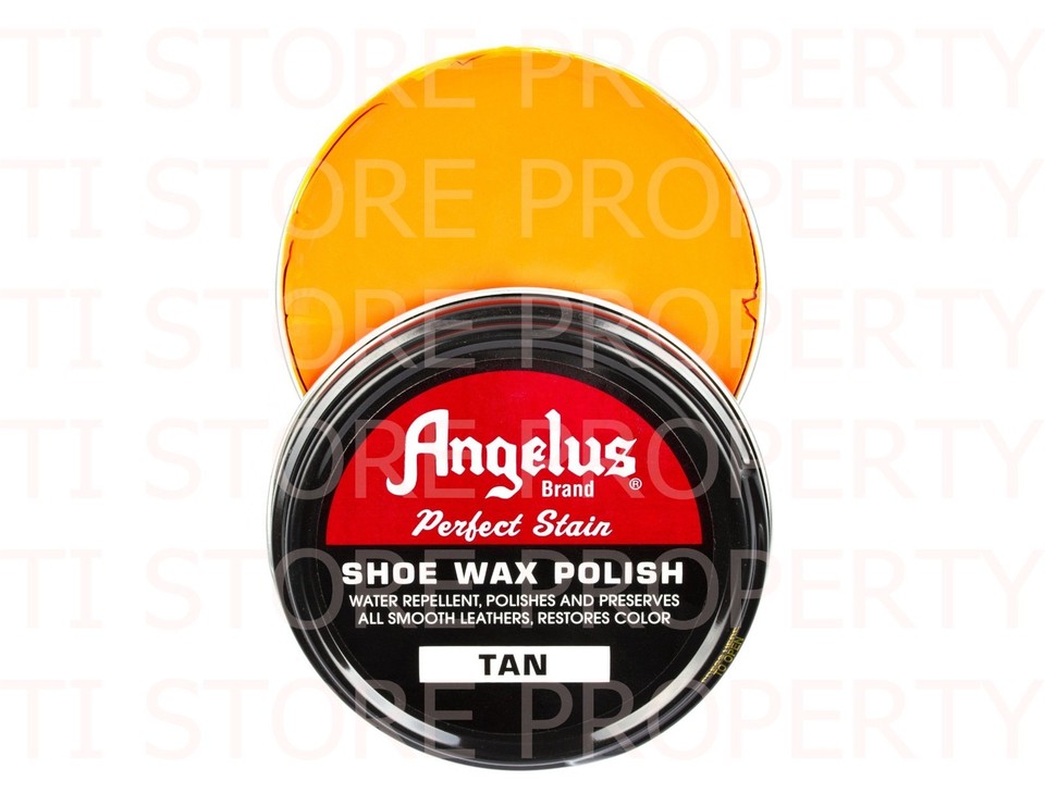 Angelus Shoe Boot Polish Shine Leather PASTE WAX Protector Waterproof 3 ...