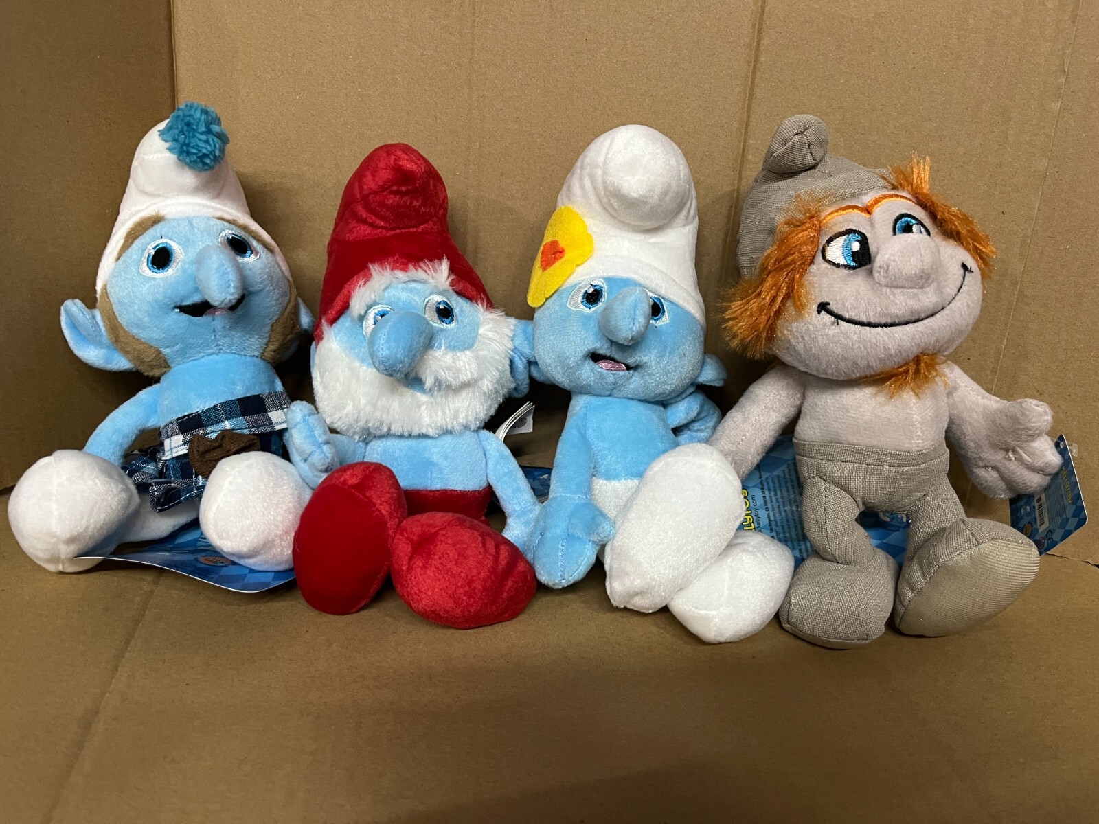 The Smurfs Lot of 4, Papa vanity gutsy hackus 10" Smurf Plush Doll NWT ...