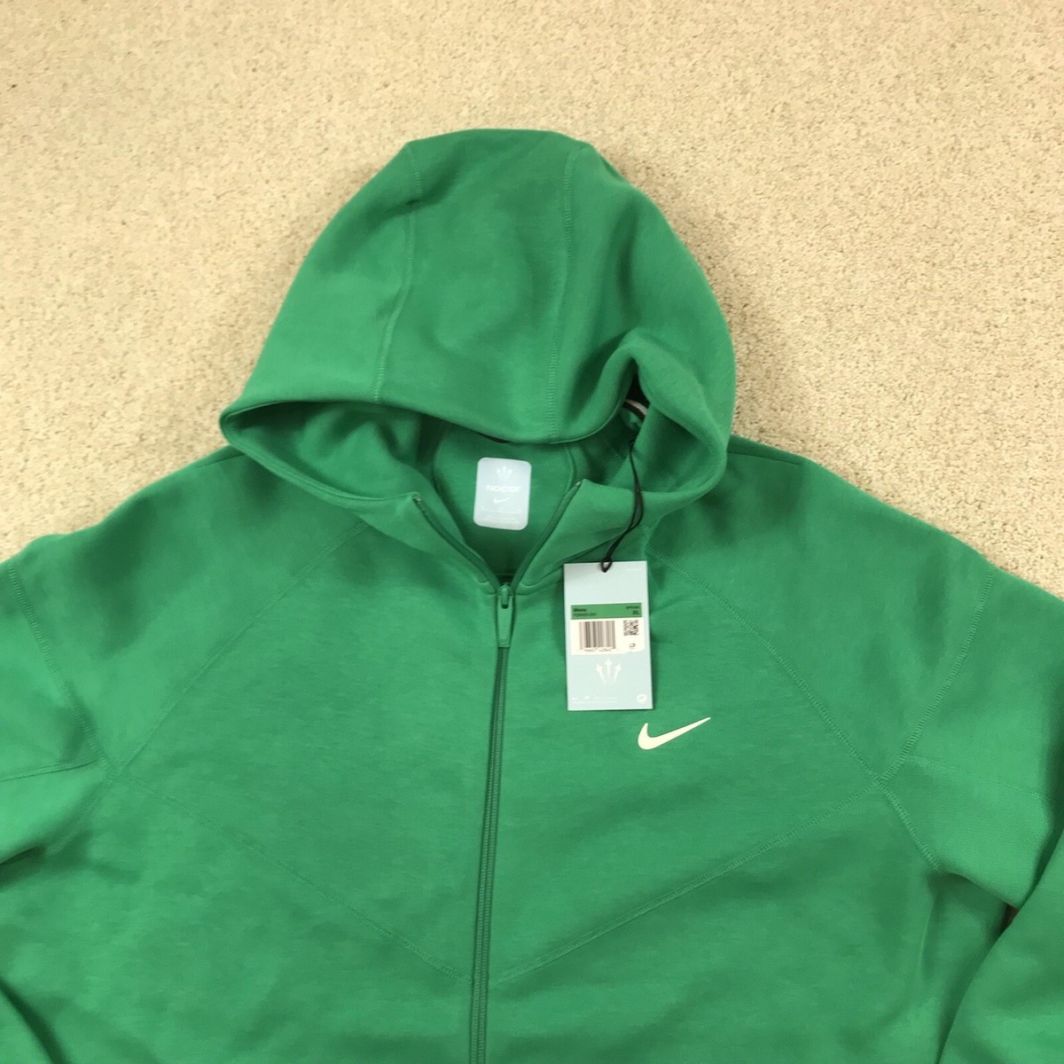 Nike NOCTA Tech Fleece Full-Zip Hoodie Mens XL Green New Nike NOCTA Tech Fleece Full-Zip Hoodie Mens XL Green New