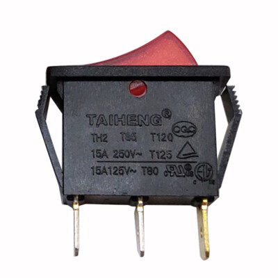 1PC TAIHENG TH2 3-Pins 2-Positions Rocker Switch 15A 125/250V With Red ...