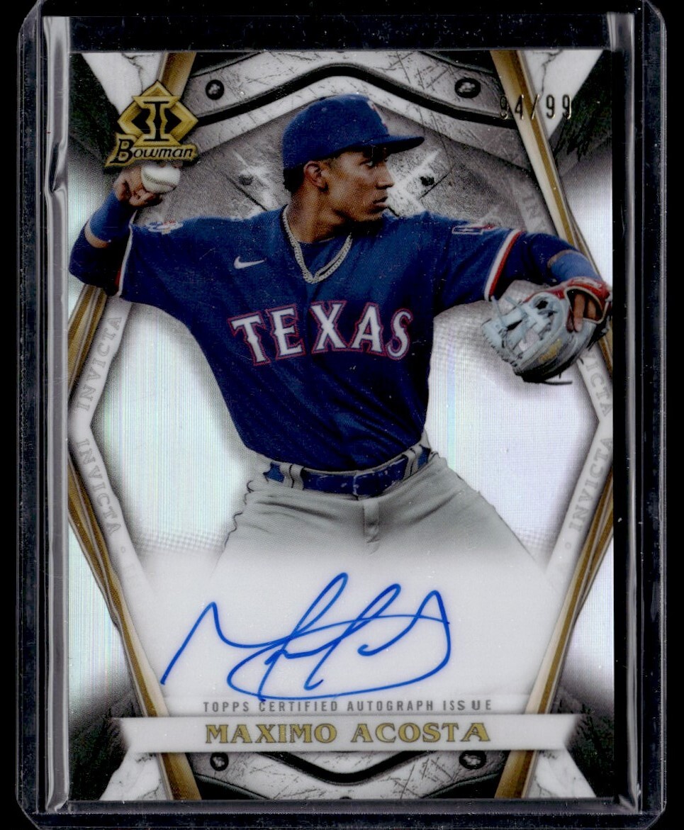 2022 Bowman Chrome Invicta Refractor Maximo Acosta Auto /99 | eBay