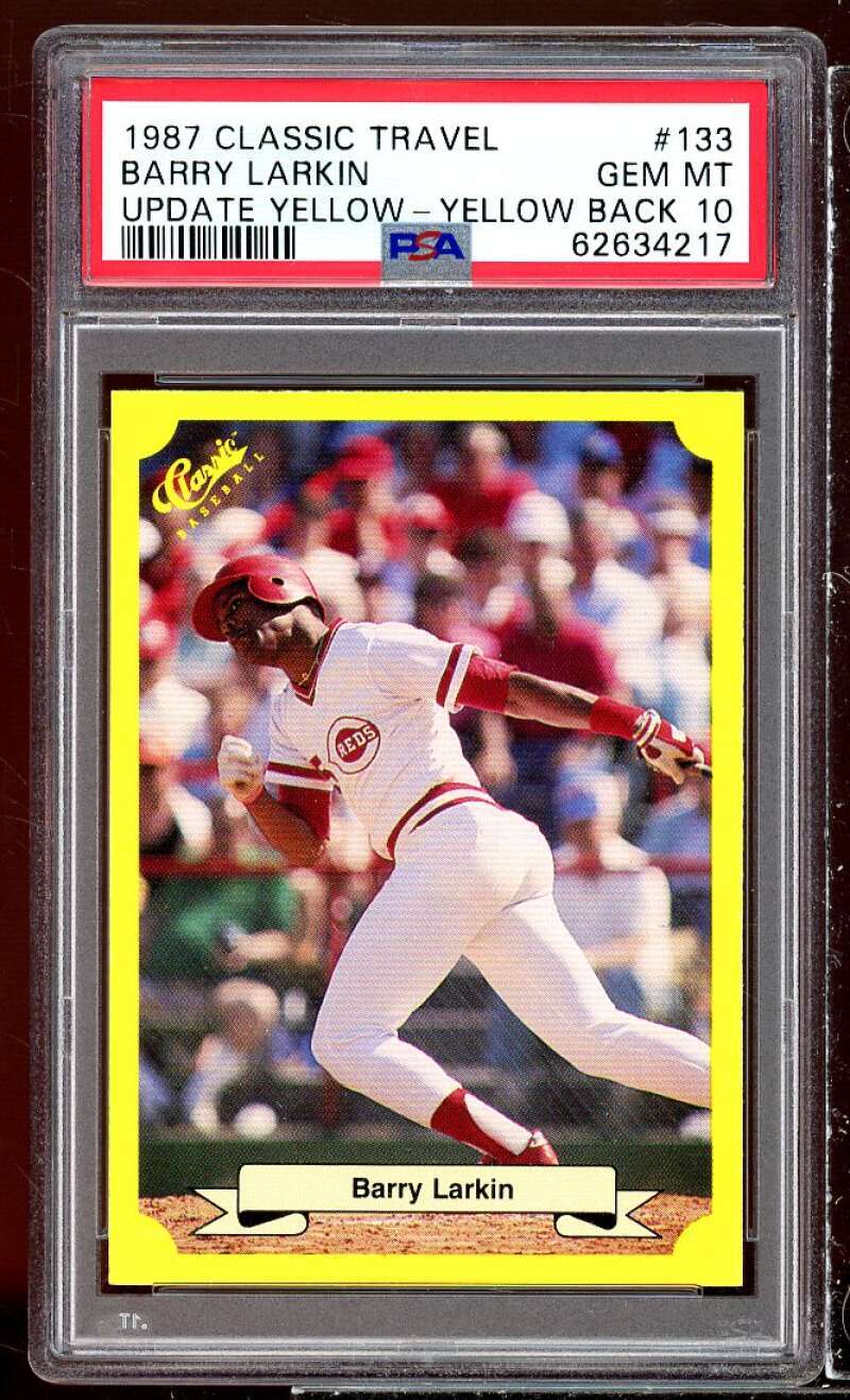 Barry Larkin Rookie Card 1987 Classic Update Yellow #133 PSA 10 | eBay