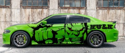 Sticker For Dodge Charger Side Scat Pack Angry Hulk Design Vinyl ...