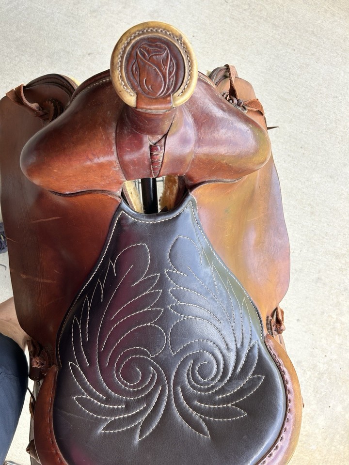 CUSTOM 15.5 INCH JOHN FALLIS BALANCED RIDE WESTERN SADDLE & BREAST ...