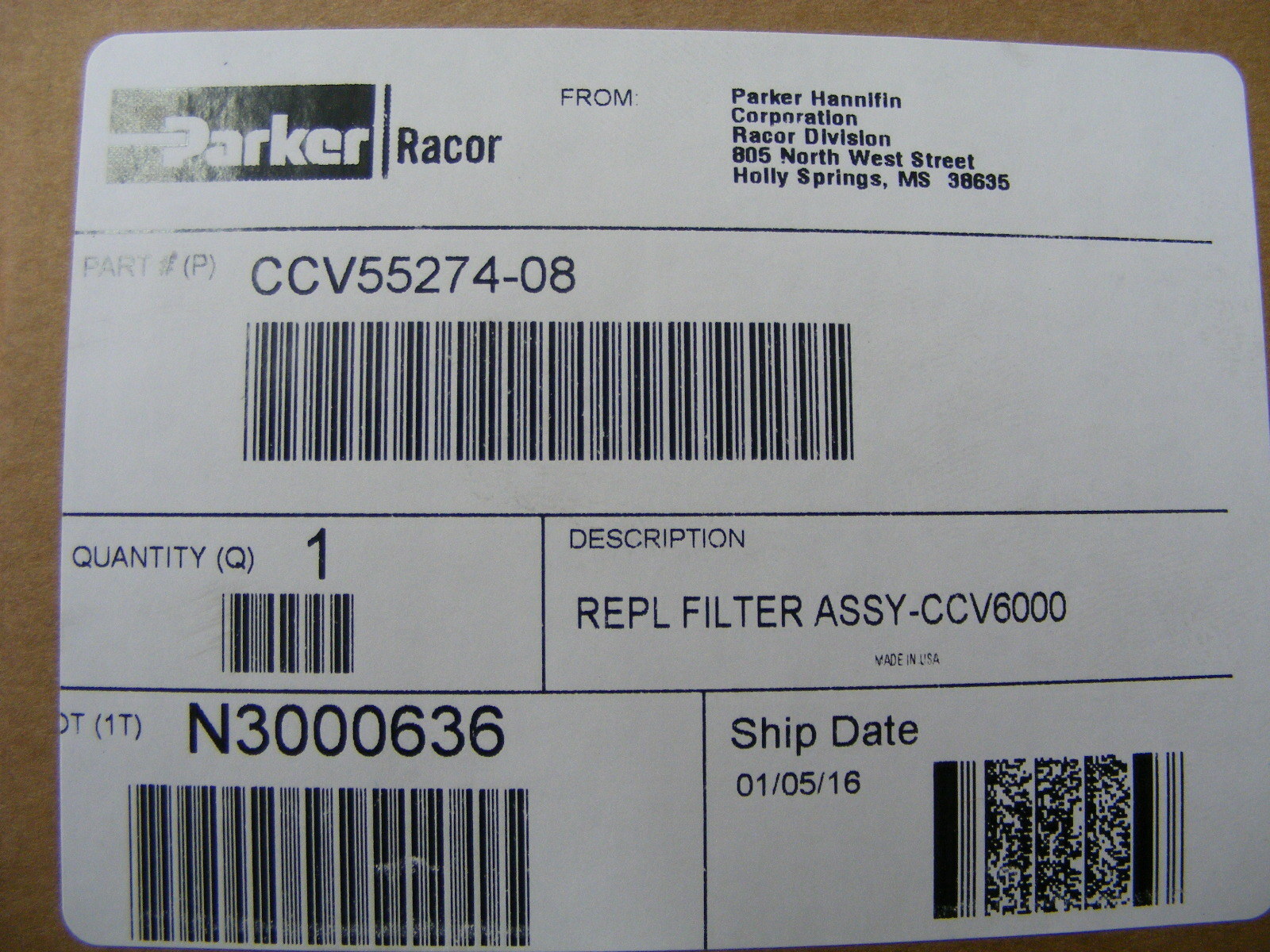 Racor CCV55274-08 Filter CCV Crankcase Ventilation for CCV6000 High ...