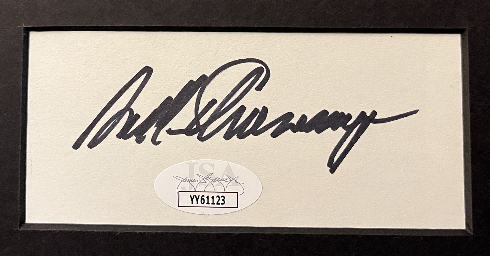 Arnold Schwarzenegger SIGNED CUT JSA COA (TOUGH AUTOGRAPH) RARE 7xMr ...