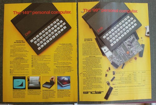 ZX81 Sinclair Computer / ZX81 Kit 1981 magazine print ads 8" x 11" | eBay