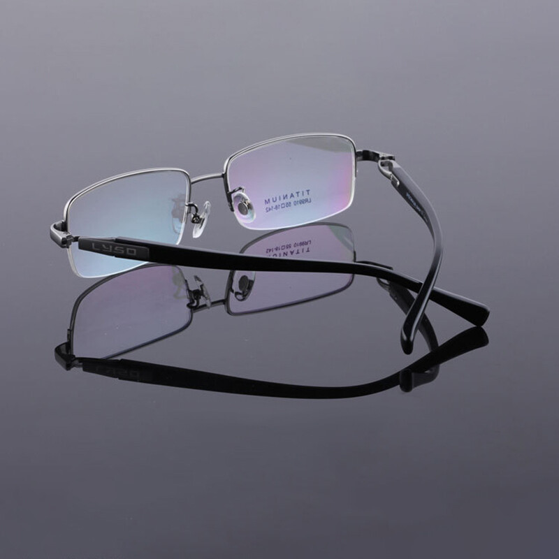 Titanium Eyeglass Frames for Men Glasses Frame Half Rimless Spectacle ...
