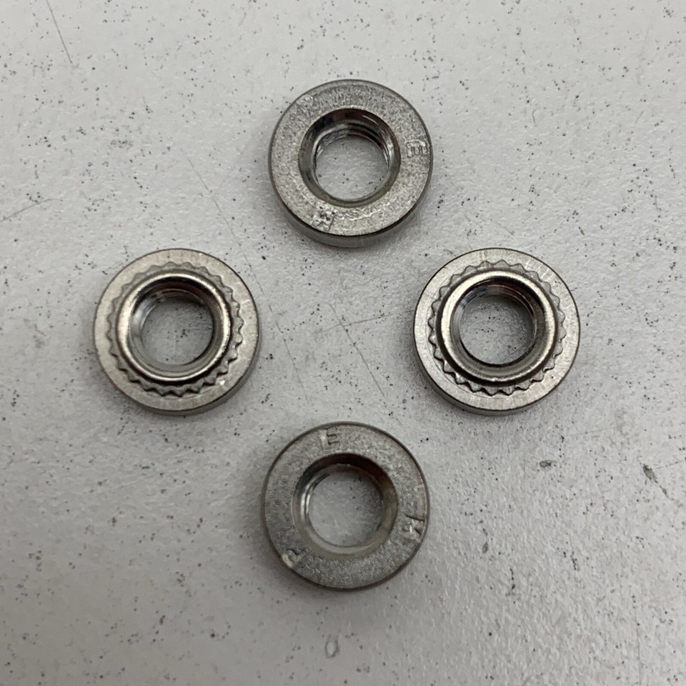 (100-Pack) PEM #8-32 Threaded Circular Insert Self Clinching Swage Nuts ...