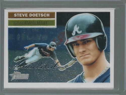 2005 TOPPS HERITAGE CHROME STEVE DOETSCH BRAVES RC SHORT PRINT RARE ...