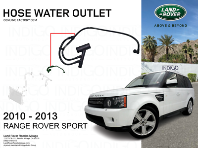 GENUINE FACTORY OEM LAND ROVER HOSE WATER OUTLET RANGE SPORT 10-13 ...