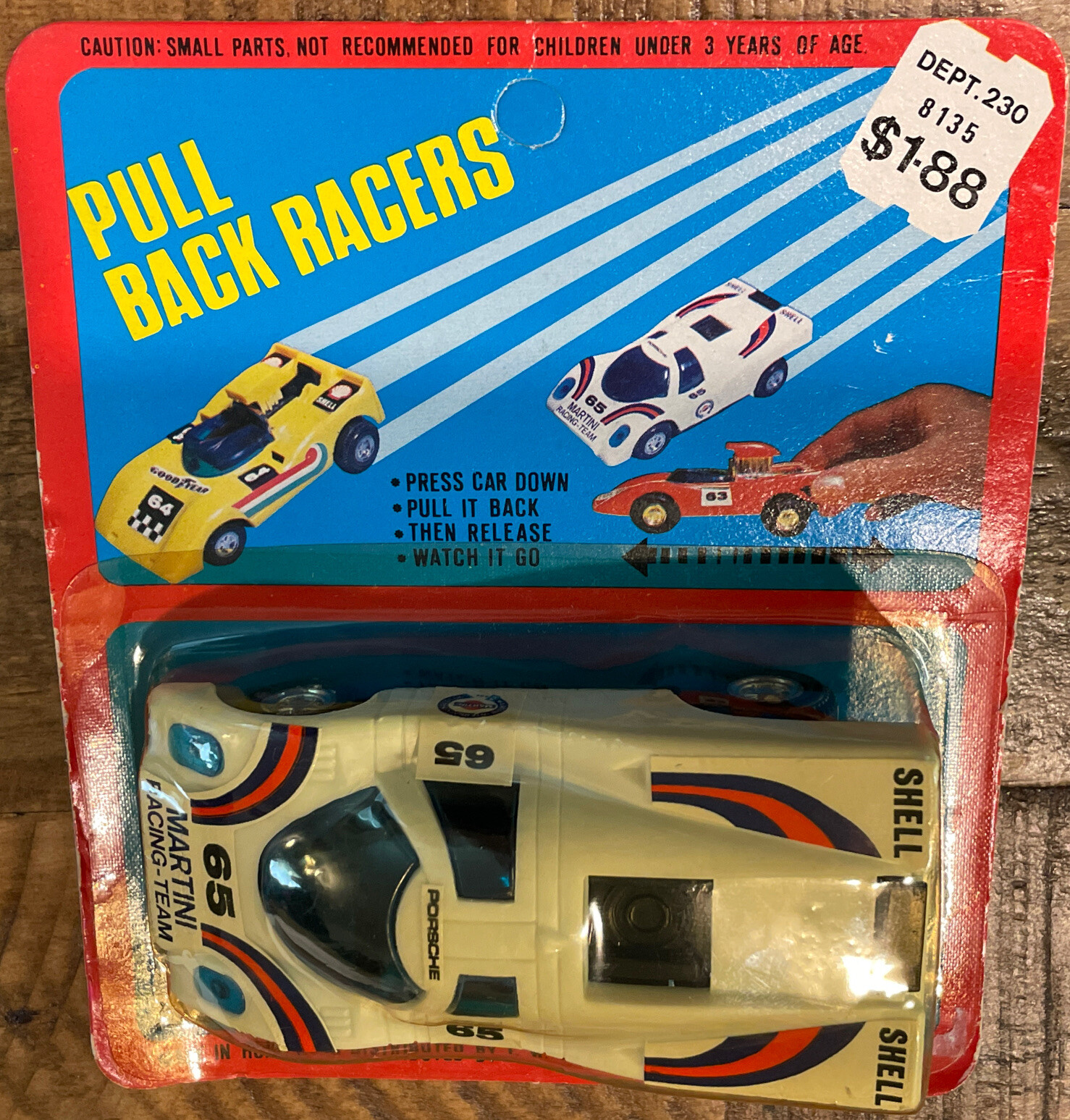 Vintage Pull Back Racers #65 Martini Shell White 1980s Toy Car Woolco ...