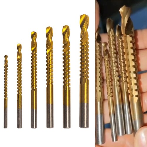 Professional Grade HSS Coated Drill Bits for Wood Metal & Plastic 6 ...