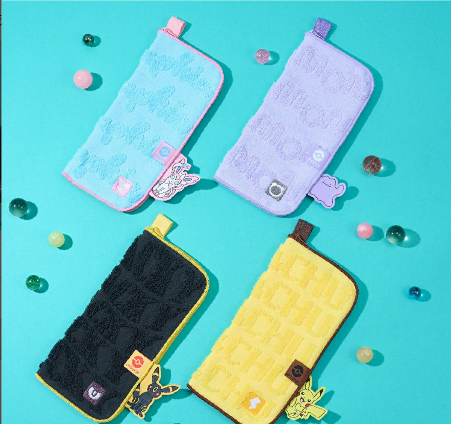 Pokemon Dot Pouch Pikachu Towel Fabric Zipper Pouch Mini Bag Cute Japan ...