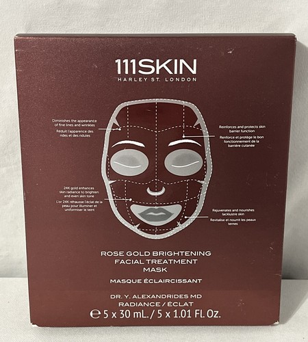 111Skin Rose Gold Brightening Facial Treatment Mask Set of 5 FRESH ...